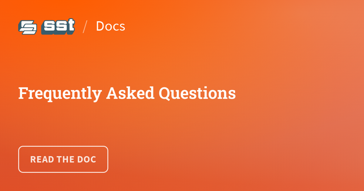 Frequently Asked Questions | SST v2