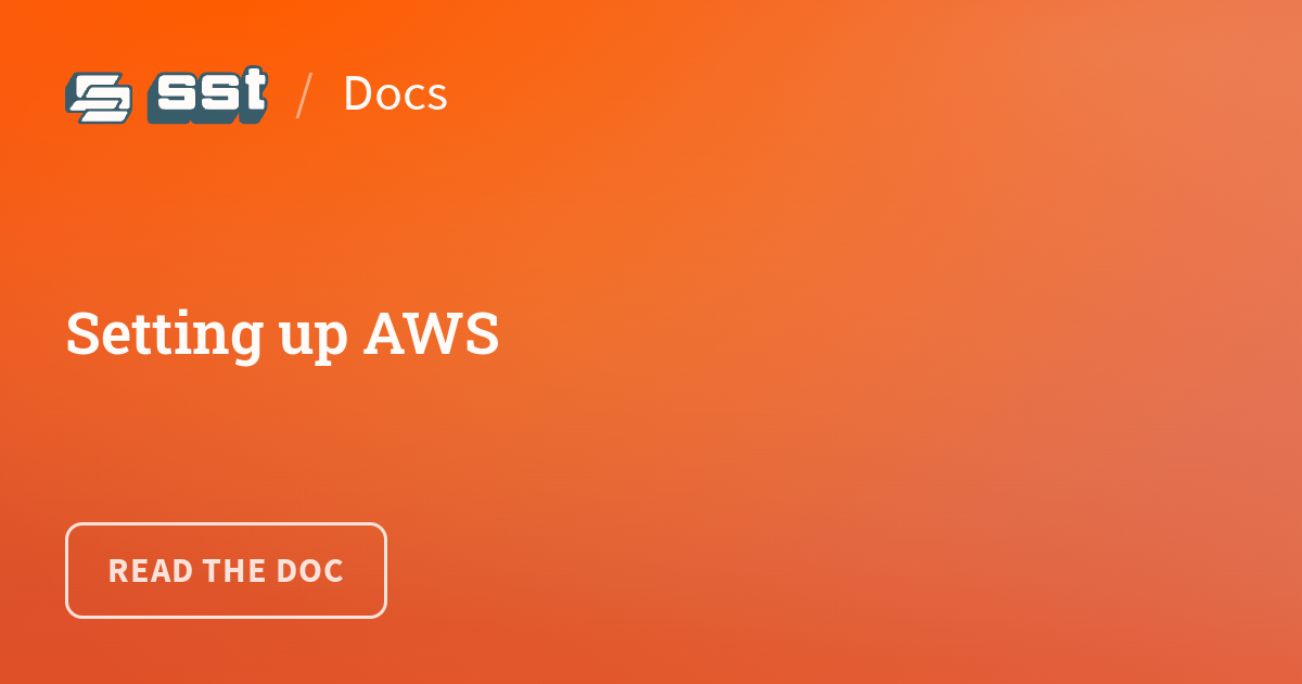 Setting up AWS | SST v2