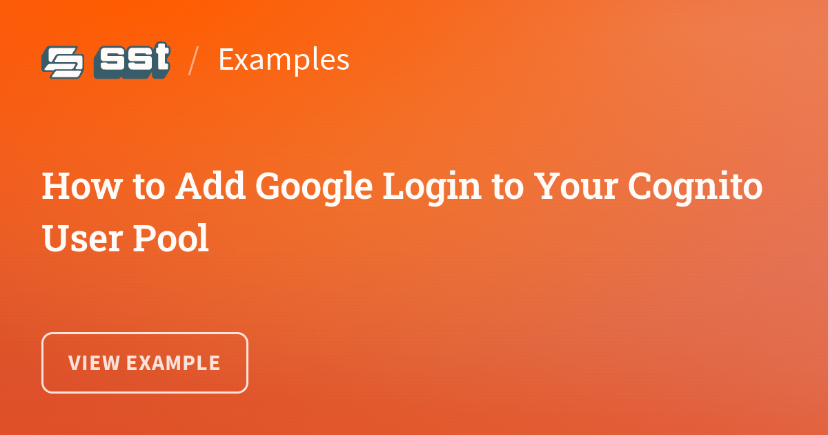 How to Add Google Login to Your Cognito User Pool