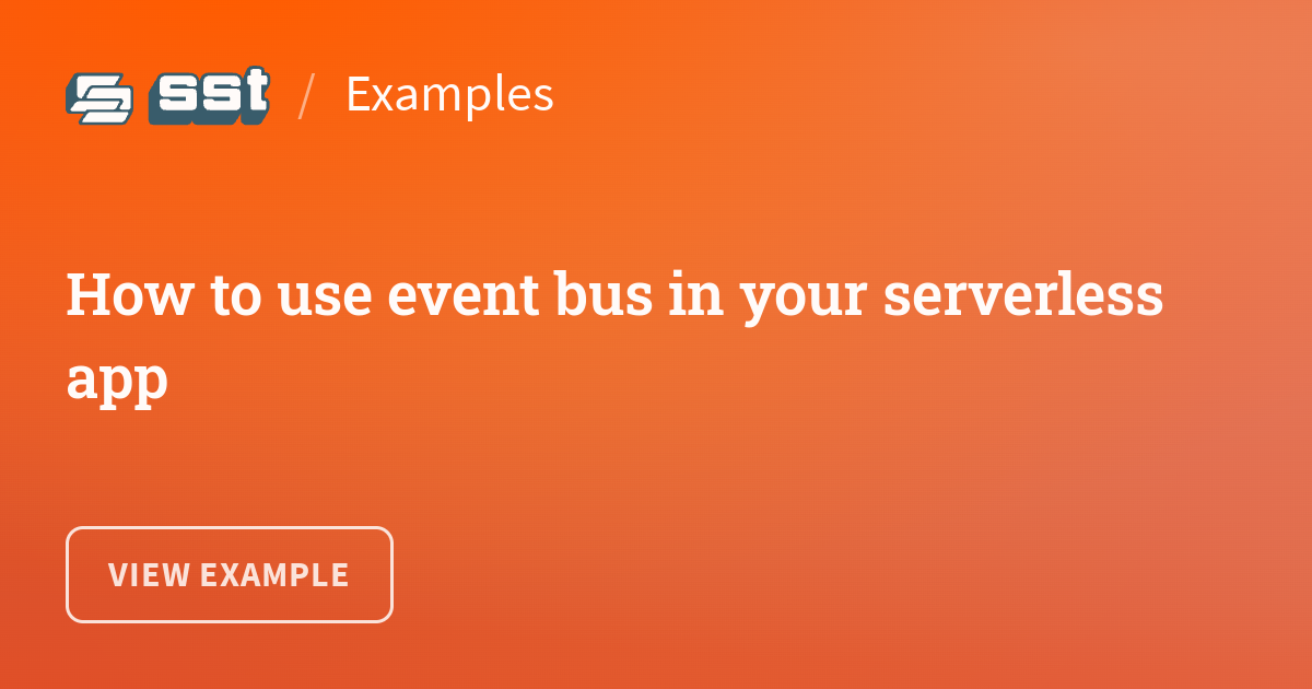 How to use event bus in your serverless app
