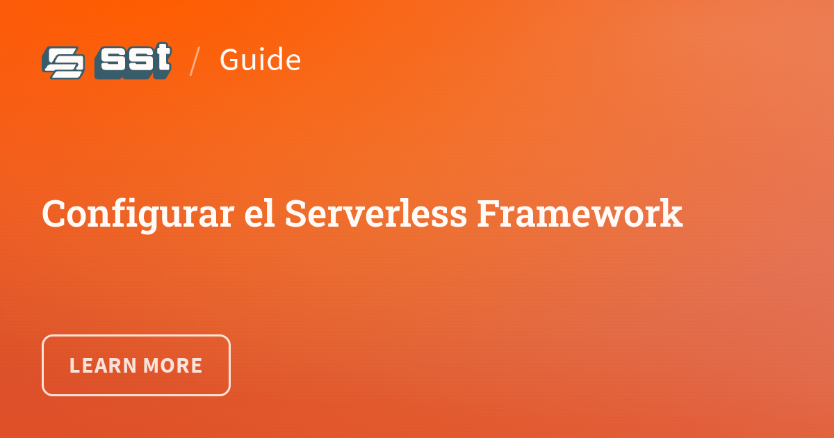 Configurar el Serverless Framework