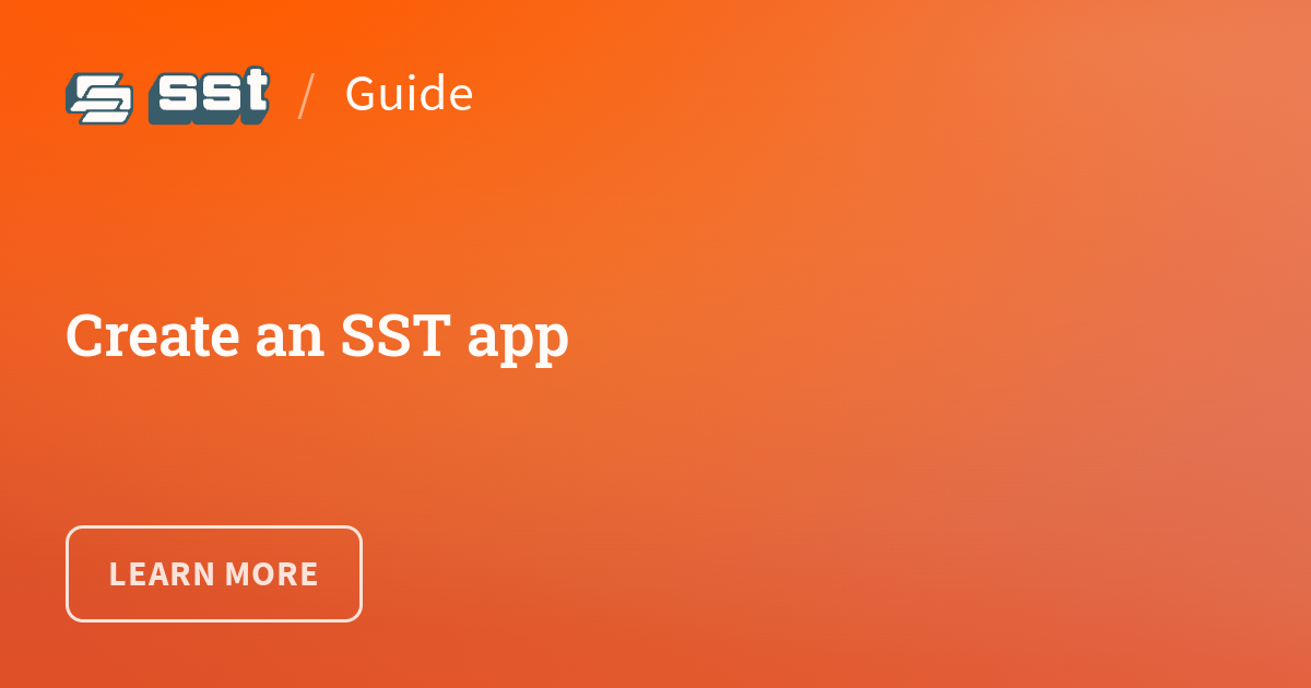 Create an SST app