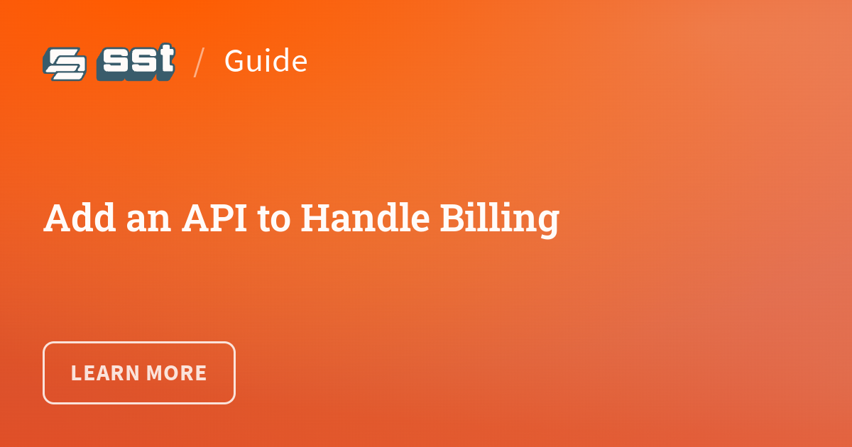 Add an API to Handle Billing