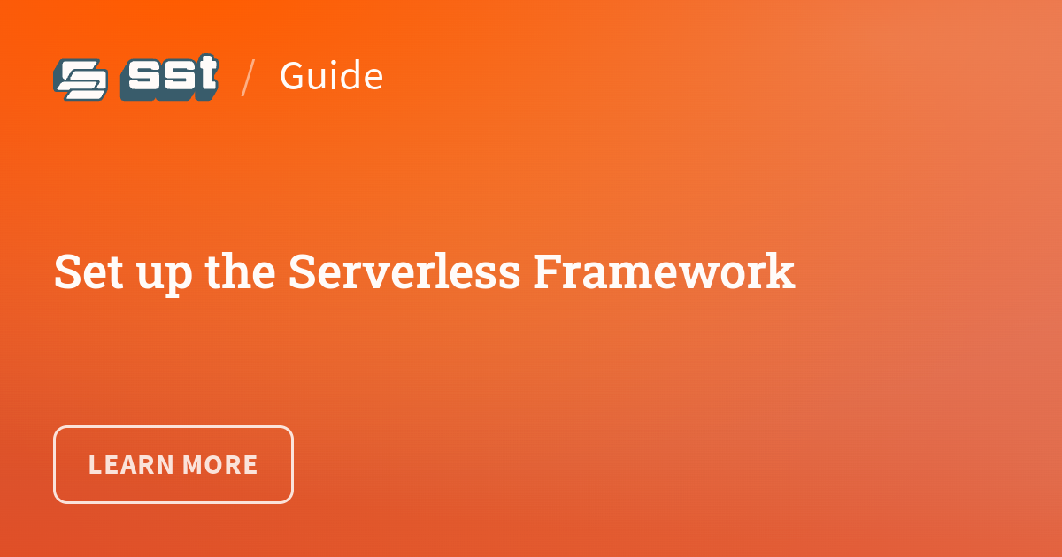 Set up the Serverless Framework