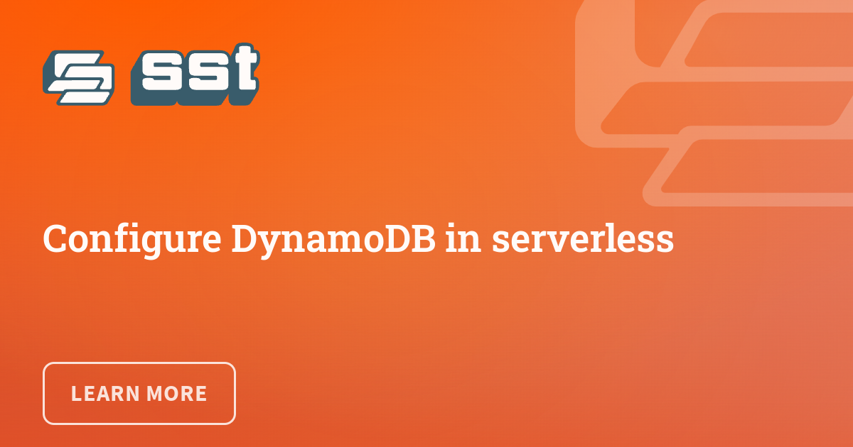 Configure DynamoDB in serverless