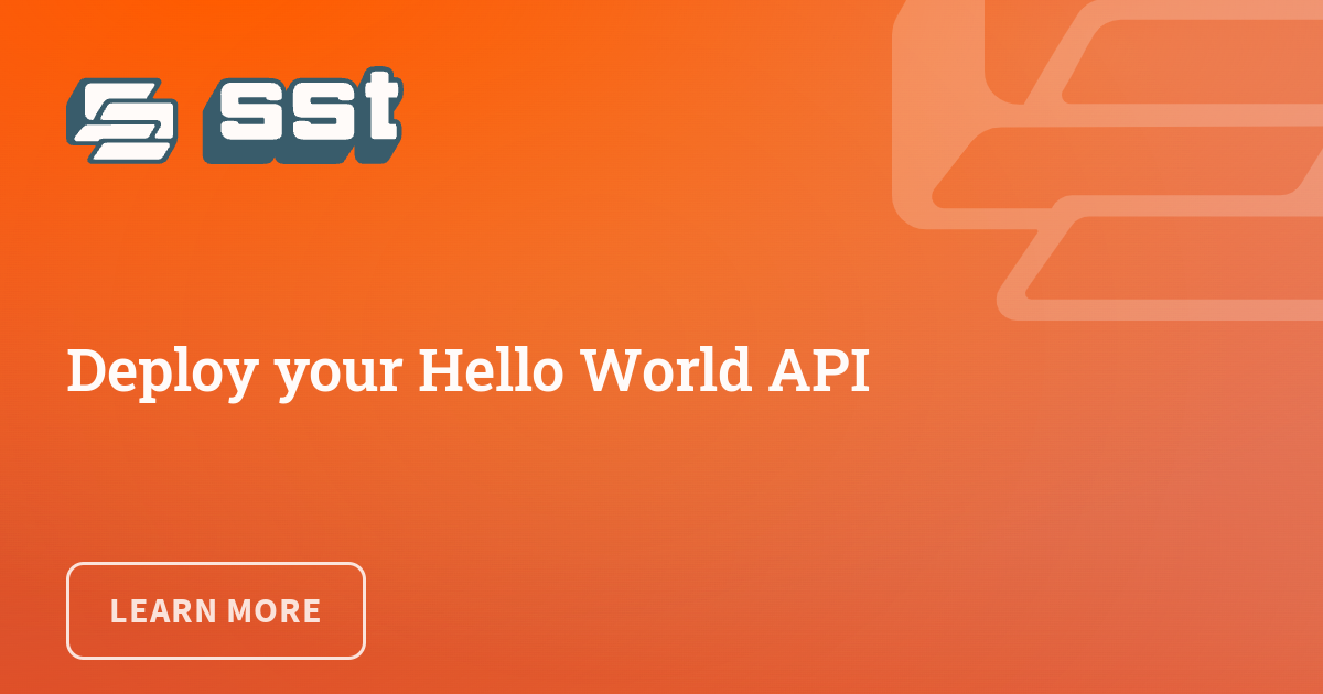 Deploy your Hello World API