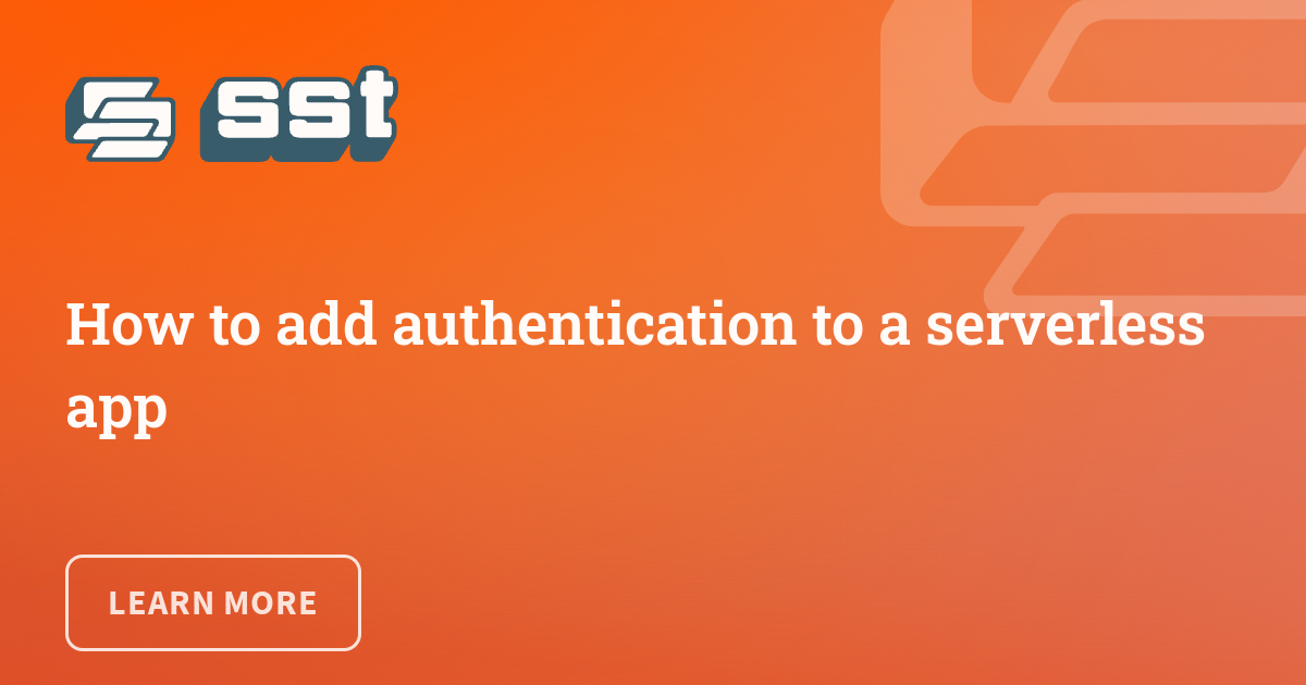 How to add authentication to a serverless app