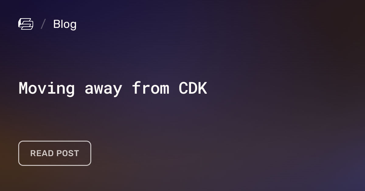 Moving away from CDK | SST