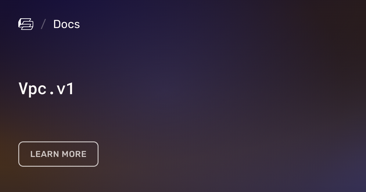 Vpc.v1 | SST